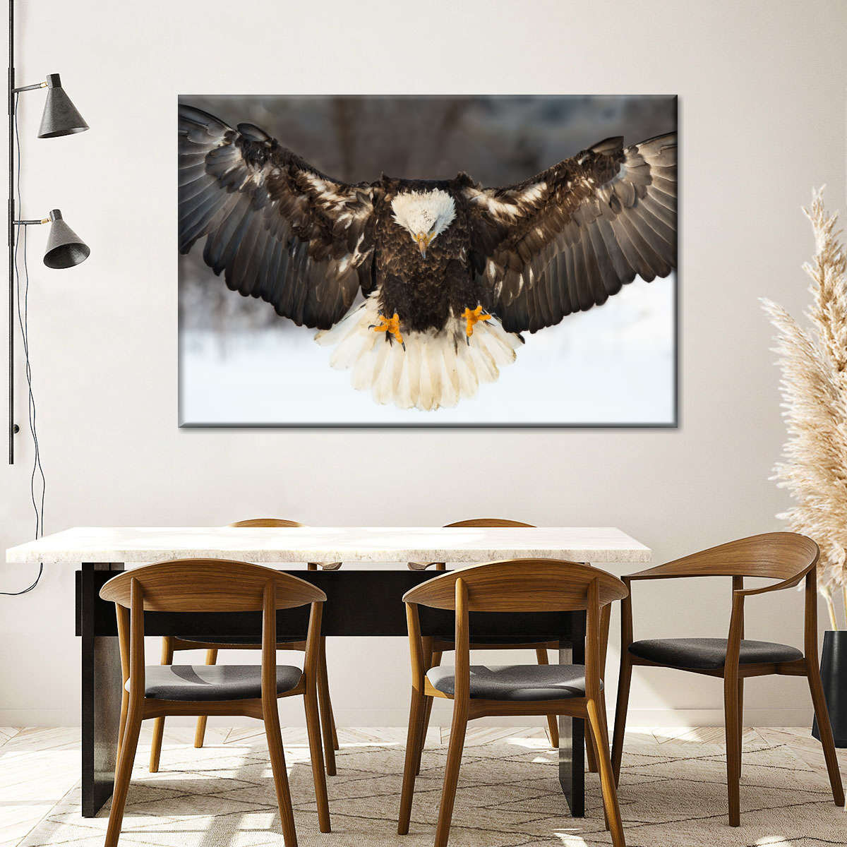 Millwood Pines Bald Eagle Landing Canvas Print | Wayfair